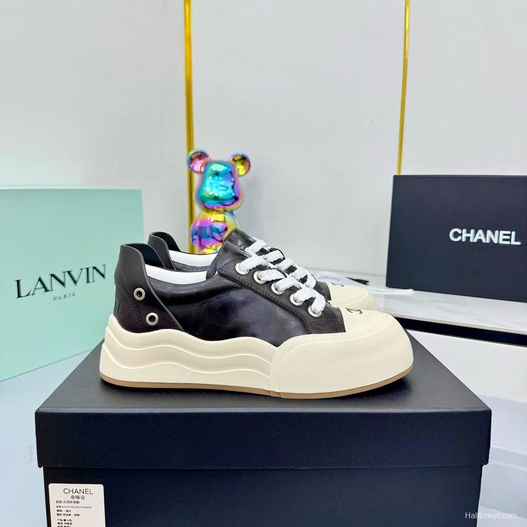 Chanel 2025 SS Panda Loafers Bread Shoes Original Calfskin - LY00320 ...